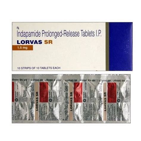 Lorvas Sr Tab At ₹ 210 Strip Indapamide Tablet In Nagpur Id 2855660674748