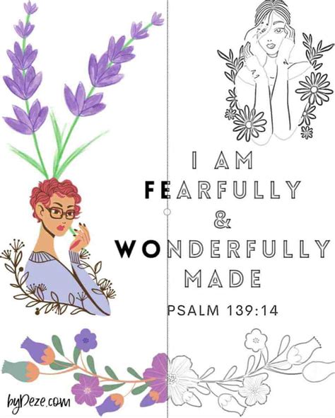 Fearfully And Wonderfully Made Coloring Page
