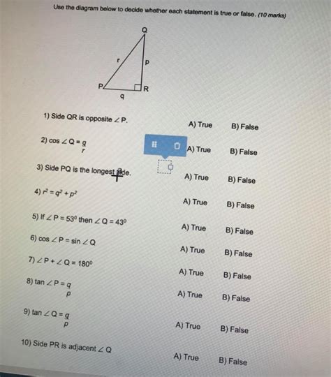 Solved Use The Diagram Below To Decide Whether Each Chegg