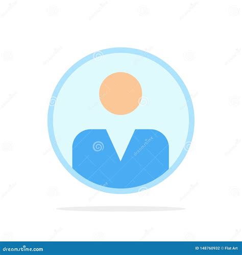 Personal Personalization Profile User Abstract Circle Background Flat Color Icon Stock Vector