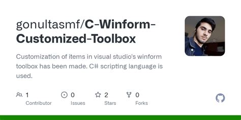 Github Gonultasmf C Winform Customized Toolbox Customization Of Items In Visual Studio S