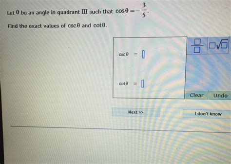 Solved Let Theta Be An Angle In Quadrant III Such That COS Chegg