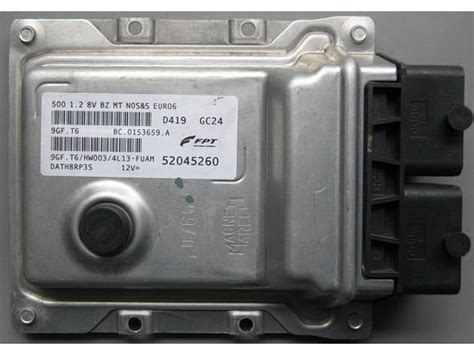 Ecufile Fiat 500 12 52045260 9gft6 Euro6 4l13fuam Ecu Backup