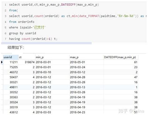 SQL 用户行为 复购率回购率等 知乎