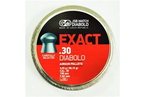 Пульки пневматические JSB Diabolo Exact 7,62 мм (сal.30) 3,25г (150 шт ...
