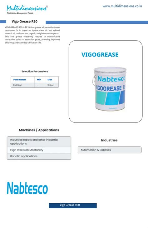 Vigo Grease Re0 At ₹ 4000kg सिंथेटिक ग्रीस In Navi Mumbai Id