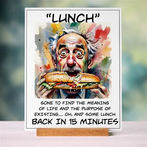 Funny Out To Lunch Acrylic Sign Zazzle