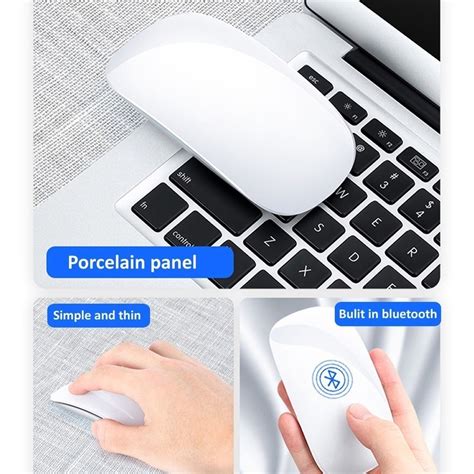 Bluetooth 5 0 Wireless Rechargeable Mouse Silent Multi Touch Mice Ultra