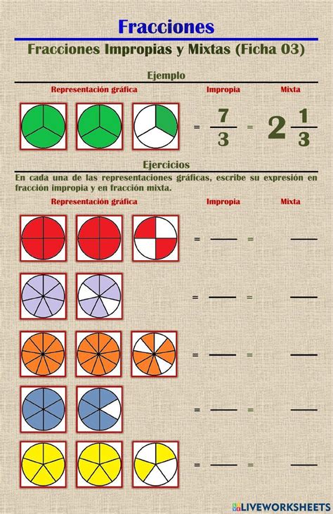 Fracciones Propias E Impropias Online Pdf Worksheet Live 54 Off