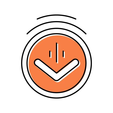 Down Scroll Color Icon Vector Illustration 19003099 Vector Art At Vecteezy