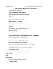 Understanding Memory Learning And Emotions Key Findings And Course Hero