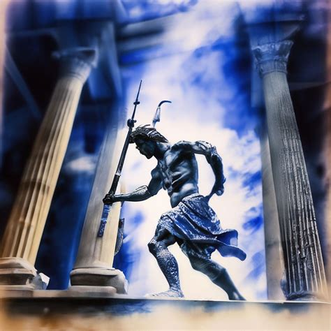 Antaeus Ancient Greek Mythology Watercolor Simple Picture — Image