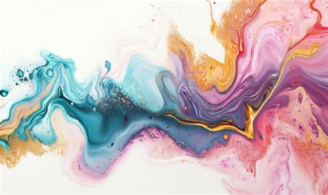 Colorful Abstract Fluid Art With Vibrant Swirls And Dynamic Patterns