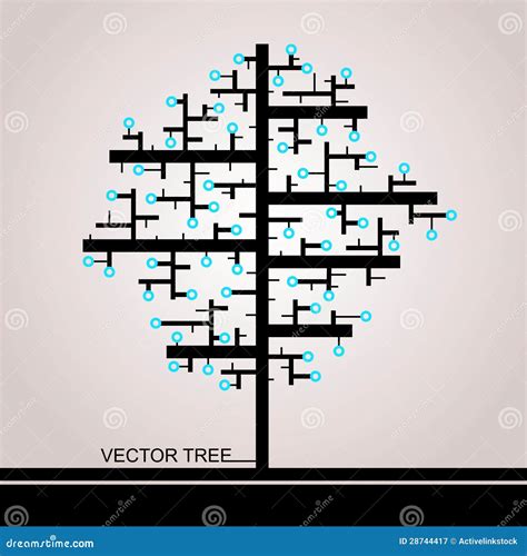 The Tree Of Rectangles Stock Vector Illustration Of Foliage 28744417