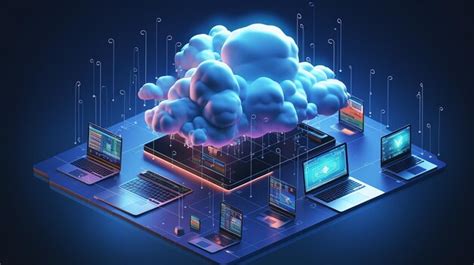Premium Photo Cloud Technology Computing Concept Data Center Concept Modern Cloud Technologies
