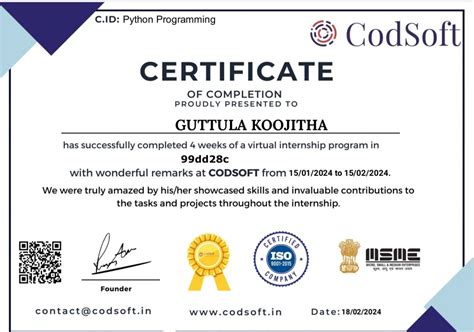 koojitha guttula on linkedin python internship pythonintern