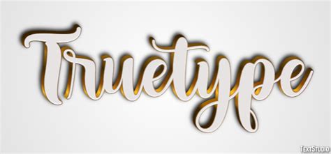 Truetype Text Effect And Logo Design Font