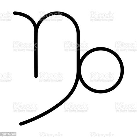 조디악 컬렉션의 염소 자리 아이콘 흰색 배경에 격리 된 얇은 선형 염소 자리 점성술 달력 윤곽 선개 아이콘 라인 벡터 염소 자리 기호 웹 및 모바일 기호 0명에 대한 스톡