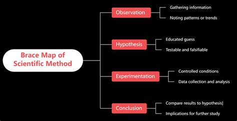 Free Mind Map Template Brace Map Of Scientific Method