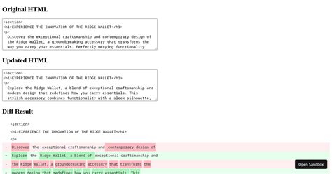 React Diff Viewer Codesandbox