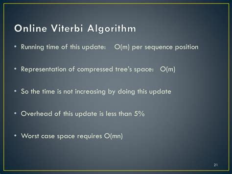 Ppt Online Viterbi Algorithm For Analysis Of Long Biological