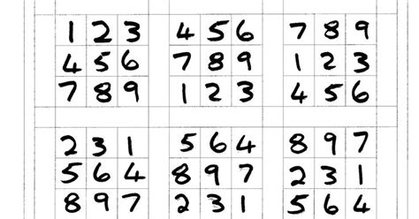 Sudoku Chart 01 Learn Numbers Easily