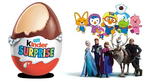 뽀로로 겨울왕국 친구들과 서프라이즈에그 장난감 알까기 놀이 Youtube