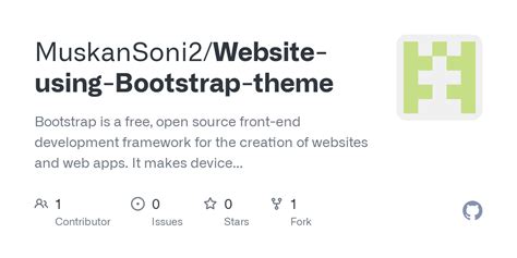 Github Muskansoni2website Using Bootstrap Theme Bootstrap Is A Free