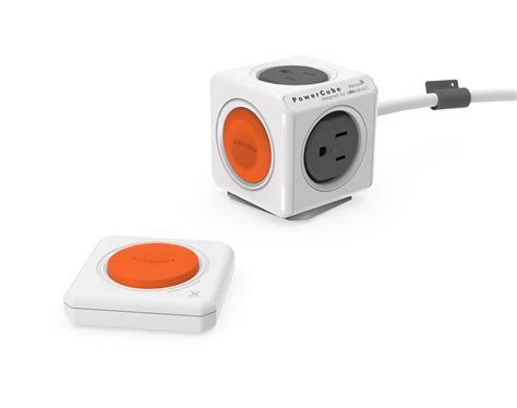 Allocacoc Powercube Extended Remote Surge Protector Electric Outlet Adapter 5ft Extenstion