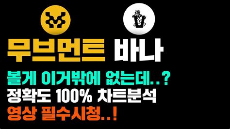 무브먼트 바나 긴급 12월말 천하제일 단타대회 개회식 정확도 100 차트분석 영상 필수시청 코인시황