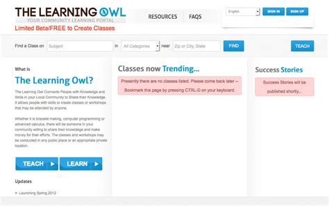 The Learning Owl Website Developed By The App Guruz