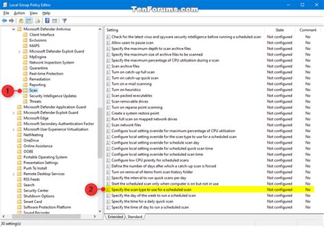 Specify Microsoft Defender Antivirus Scheduled Scan Type In Windows
