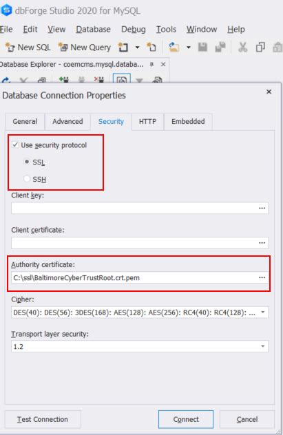 Configure SSL To Securely Connect To Azure Database For MySQL Acbteam