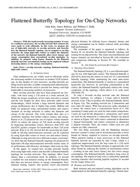 Flattened Butterfly Topology For On Chip Networks Pdf Routing