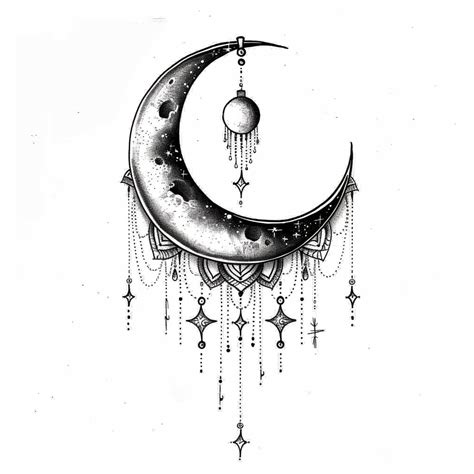 Crescent Moon Teardrop Tattoos Crescent Moon Tattoo Etsy