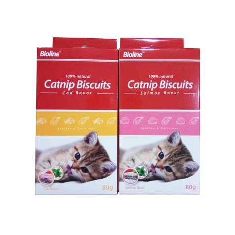 Bioline Catnip Biscuit Cat Treats 80g Karoutexpress