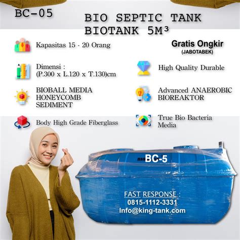 Jual Biotank Septic Tank 5000 Liter 5m3 Shopee Indonesia
