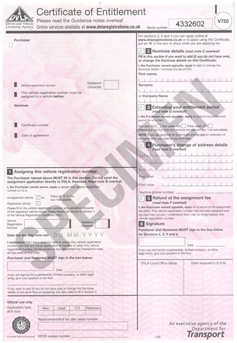 V750 Form V750 Form Keep Your Dvla Documents Reference Numbers