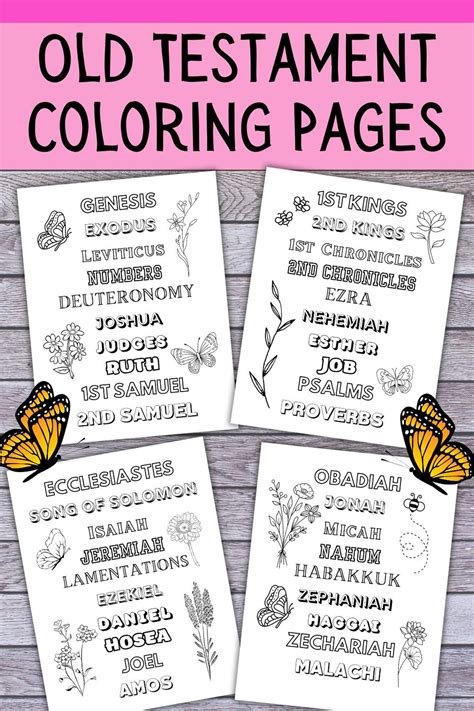 Books Of The Bible Coloring Pages Printable Christian Printable Bible