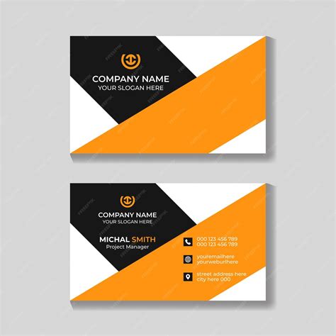 Premium Vector Professional Business Card Design Template