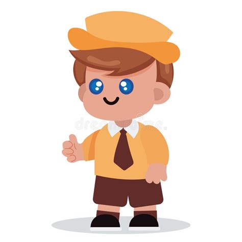 Boy Scout Cartoon Character Vector Stock Illustration Illustration Of