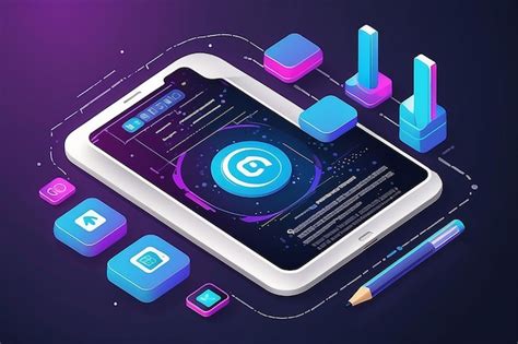 Premium Photo Web Develop For Mobile Phone Vector Concept Create Software And App For Cell