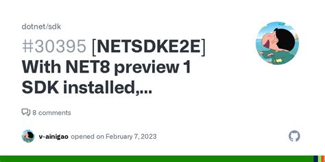 [netsdke2e] with net8 preview 1 sdk installed component names display