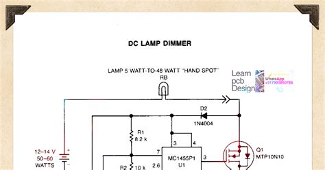 Dc Lamp Dimmer Circuit A Complete Guide With Full Circuit Description