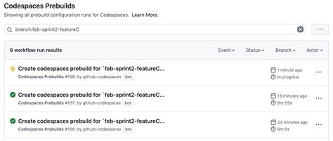 Managing Prebuilds Github Docs