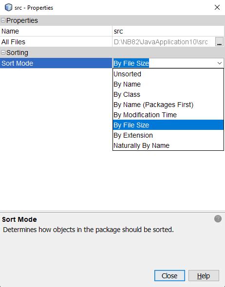 how to sort files by date created in netbeans stack overflow