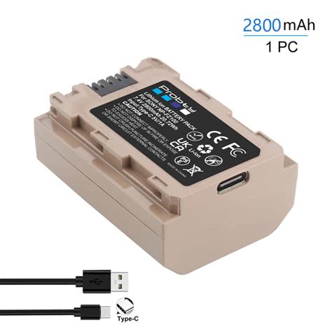 2800mah Np Fz100 Np Fz100 Battery W Type C Charging Input For Sony