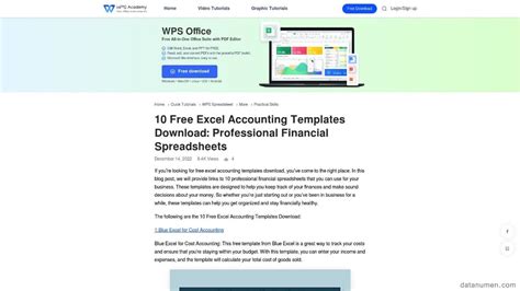 11 Best Excel Accounting Template Sites 2024 [free]