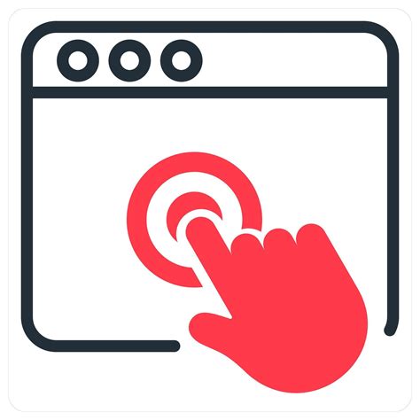 Touch Icon Concept In Red 59546716 Vector Art At Vecteezy