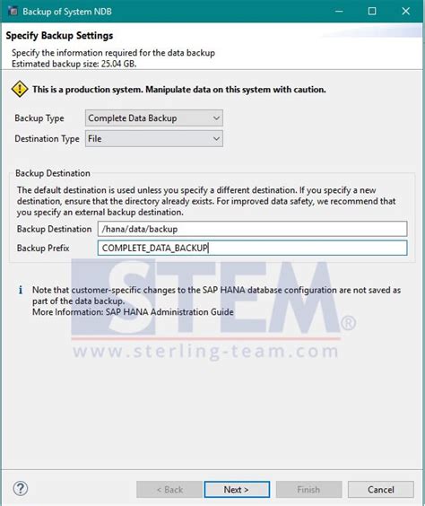 Backup Full Environment With SAP HANA Studio